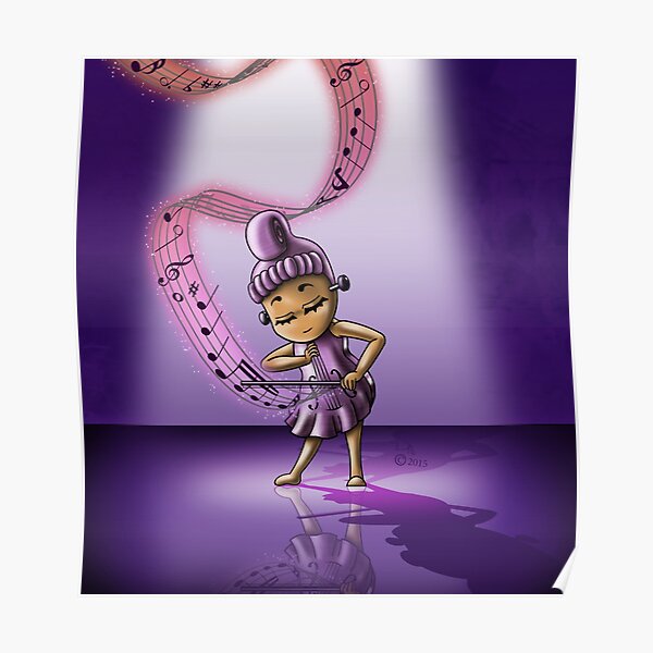 Póster «Violín y notas musicales» de treasured-gift | Redbubble