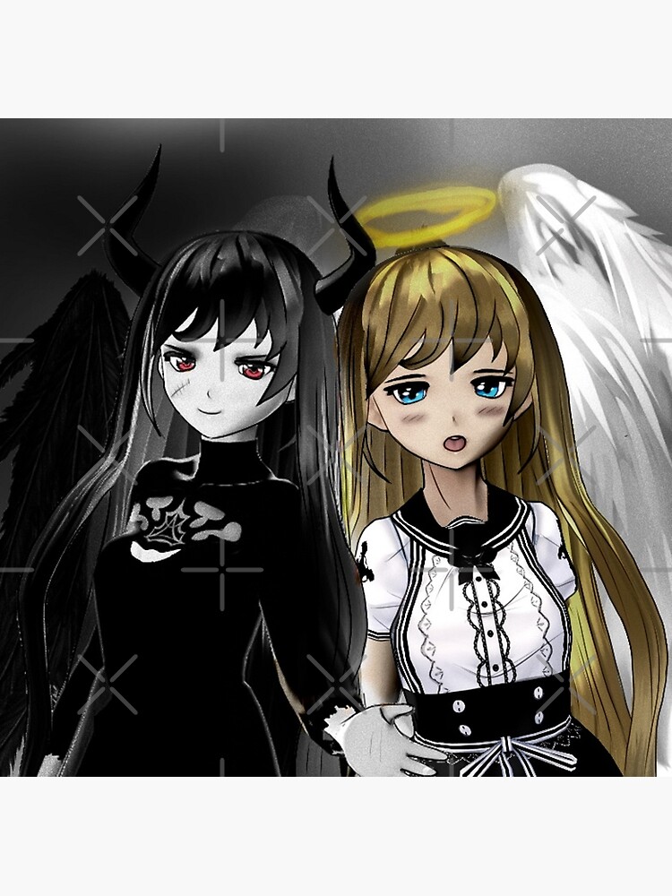 Póster «Diablo y ángel | Anime japonés Manga estilo OC» de ...