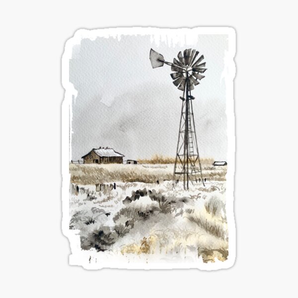 "Windmill" Sticker for Sale by kanishkazbubble | Redbubble