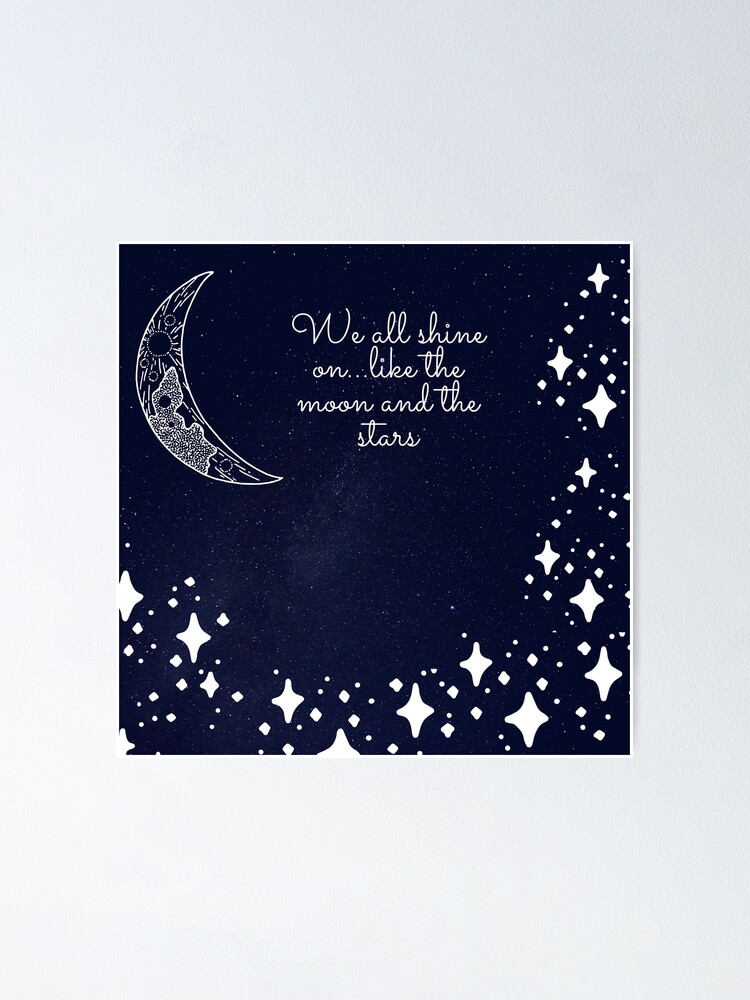 "Moon and Stars" Poster by Lynette-art | Redbubble