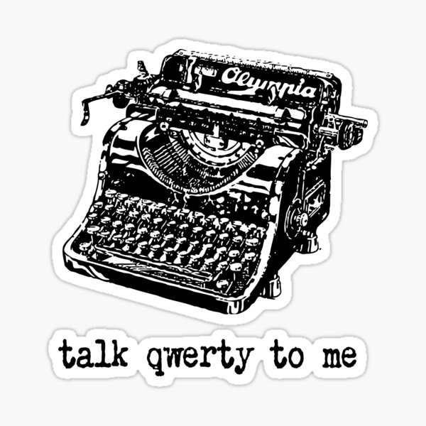 "Talk qwerty to me sticker" Sticker for Sale by white-fox | Redbubble