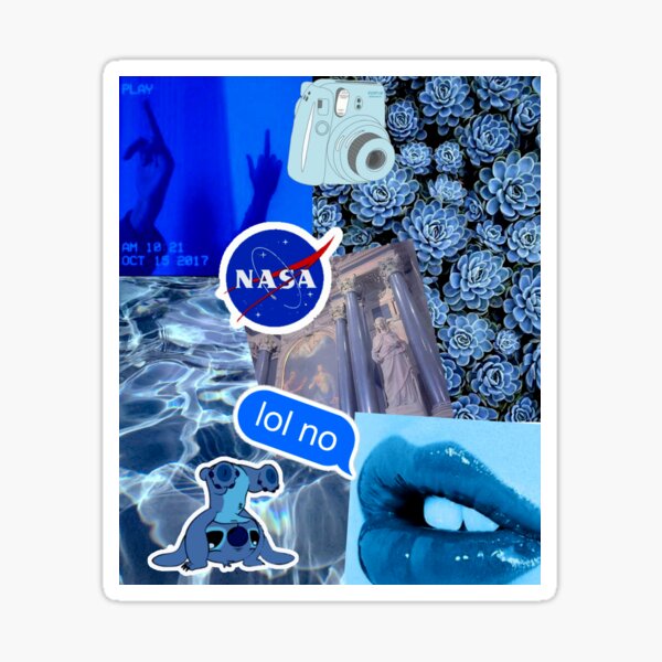 "Aesthetic blue collage" Sticker for Sale by LaPalmaCreativa | Redbubble