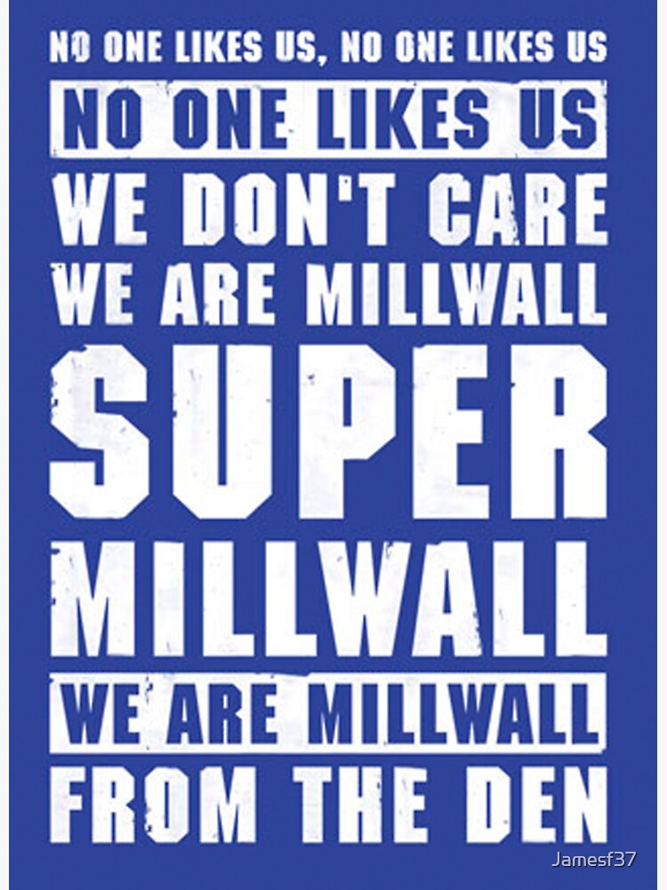"Millwall Bushwackers No one Likes us We don't care" Sticker for Sale ...