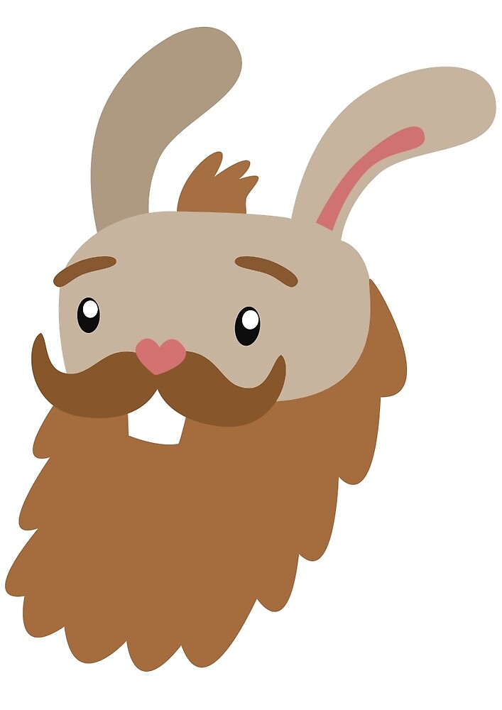 "Bearded Bunny" by Onno Knuvers | Redbubble