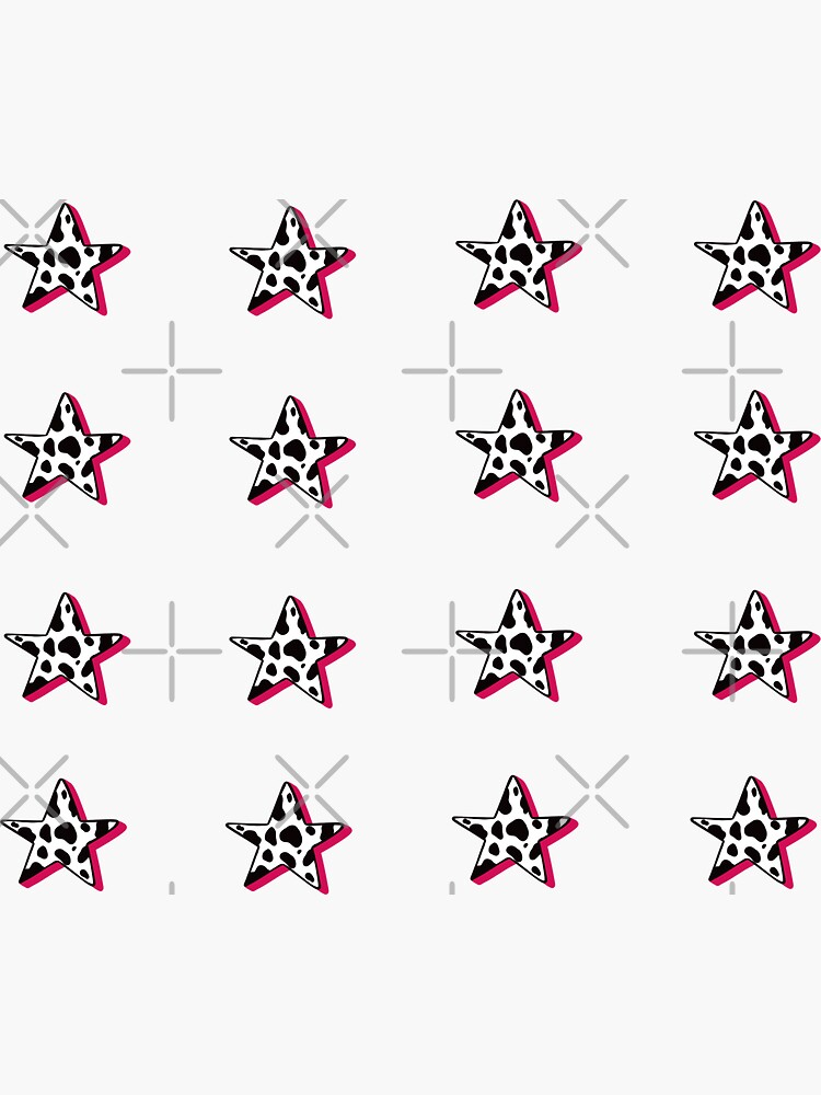 "Stars Cow Print Sticker Pack" Sticker for Sale by mariannamorais ...