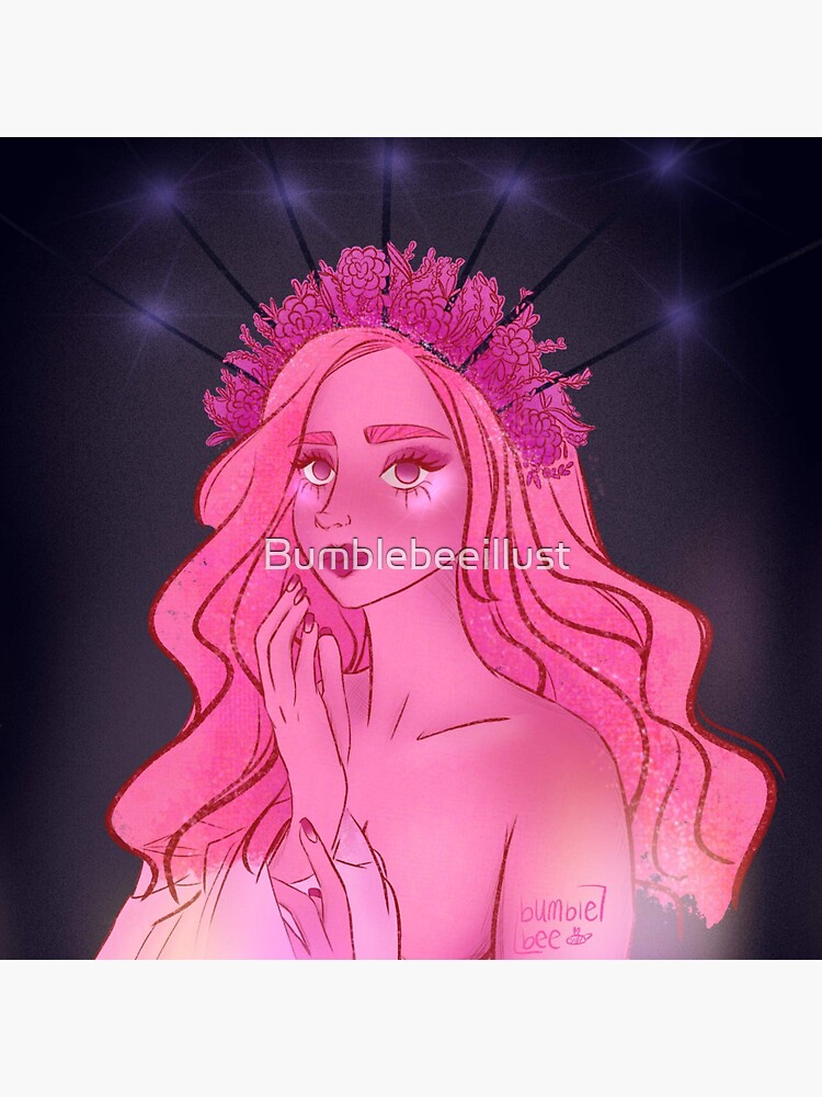 Pink Persephone Sticker For Sale By Bumblebeeillust Redbubble