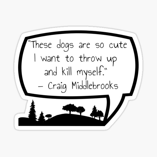 Pegatina «Parques y recreación: Craig Middlebrooks sobre perros lindos ...