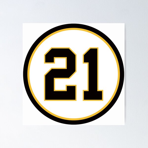 "Roberto Clemente #21 Jersey Number" Poster for Sale by StickBall ...