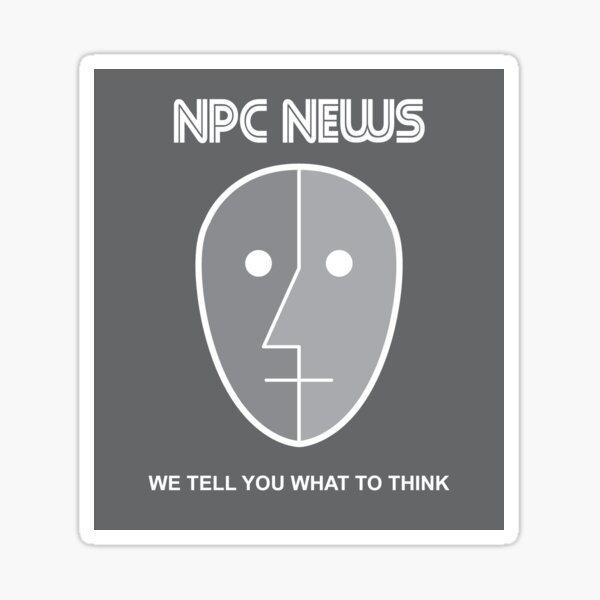 "NPC News" Sticker for Sale by denisseinfeld | Redbubble