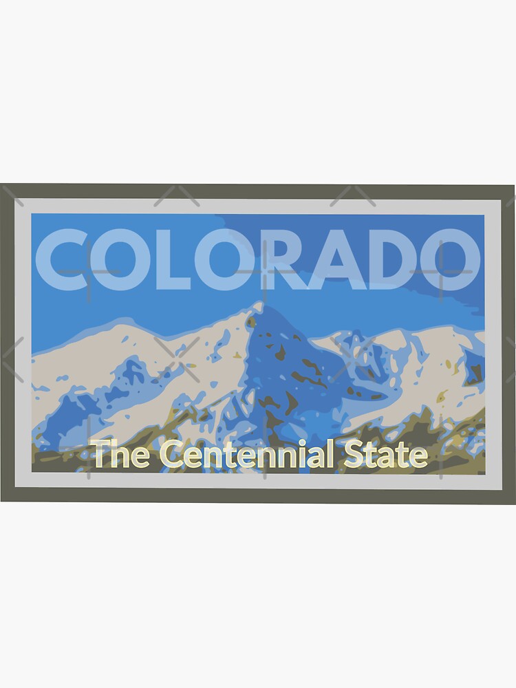 "Colorado - the Centennial State" Sticker for Sale by ladyjanegraphic ...