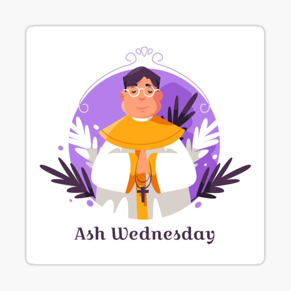 "Ash Wednesday - Jesus - Catholic" Sticker by Isdinval | Redbubble