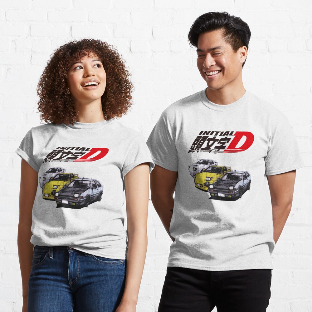 "Initial D AE86 & RX7 Sketch " T-shirt for Sale by GeeknGo | Redbubble ...
