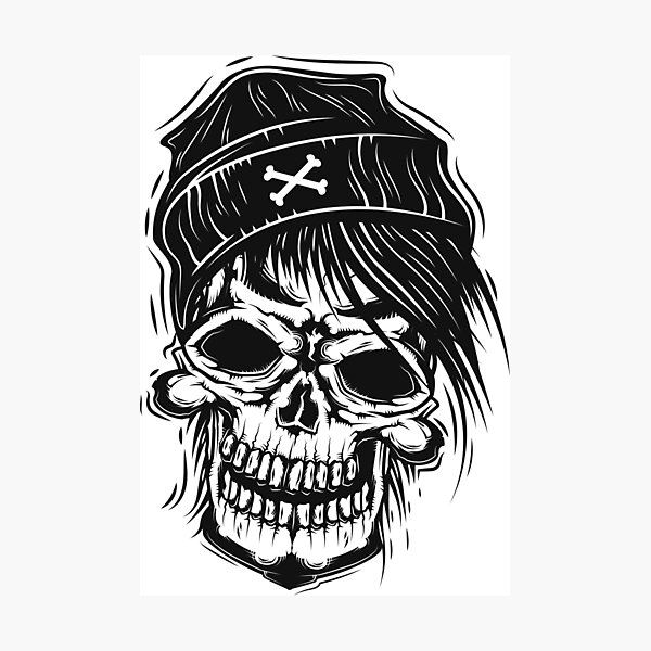 Lámina fotográfica « Cráneo humano, cráneo humano, cráneo, cráneo ...