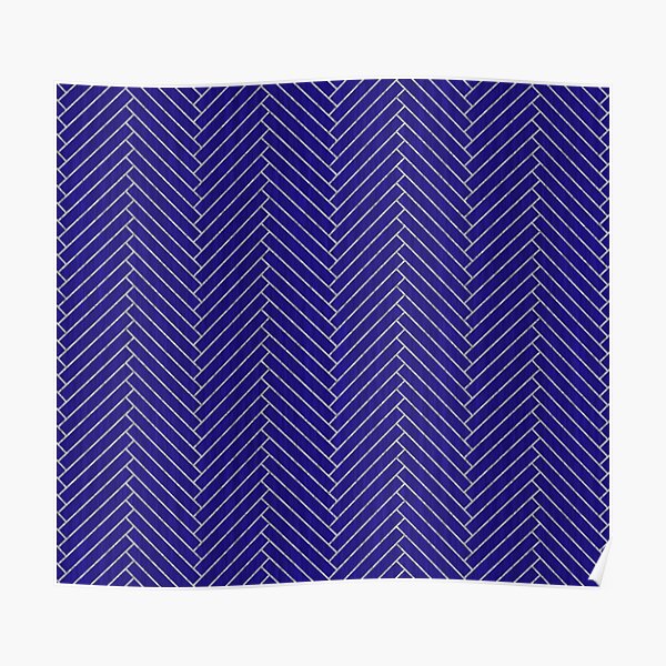"Herringbone Pattern - Blue Silver" Poster by jc007 | Redbubble