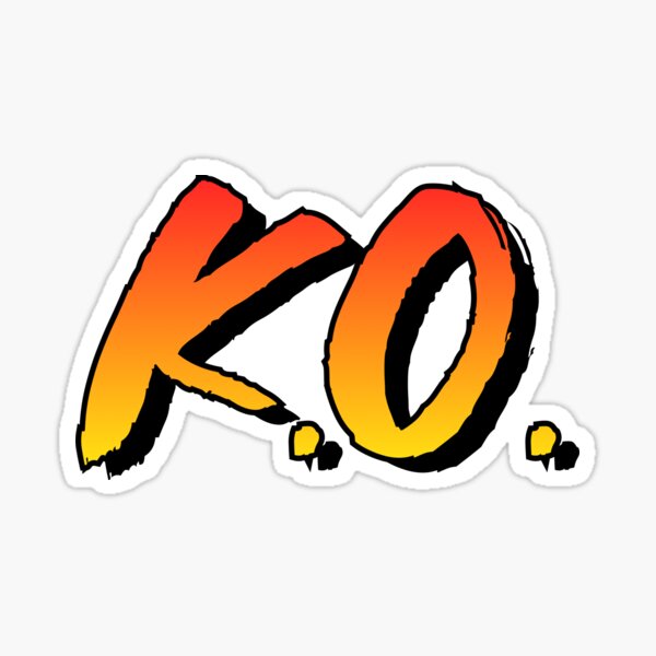 "KO" Sticker for Sale by CyberCubed | Redbubble
