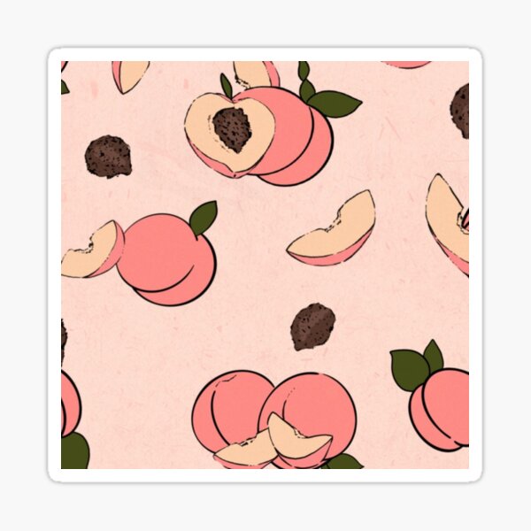 "Pastel Peaches" Sticker by HelloGloomy | Redbubble