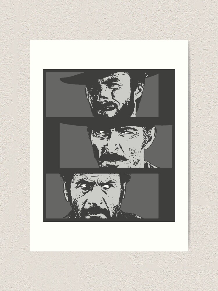 "Blondie, Angel Eyes, Tuco" Art Print by fistfulofetc | Redbubble