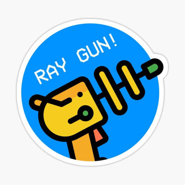 "Ray Gun!" Sticker for Sale by CyberCubed | Redbubble