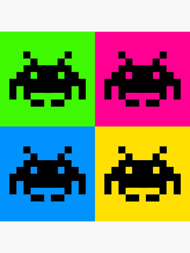 "Invaders " Sticker by CyberCubed | Redbubble