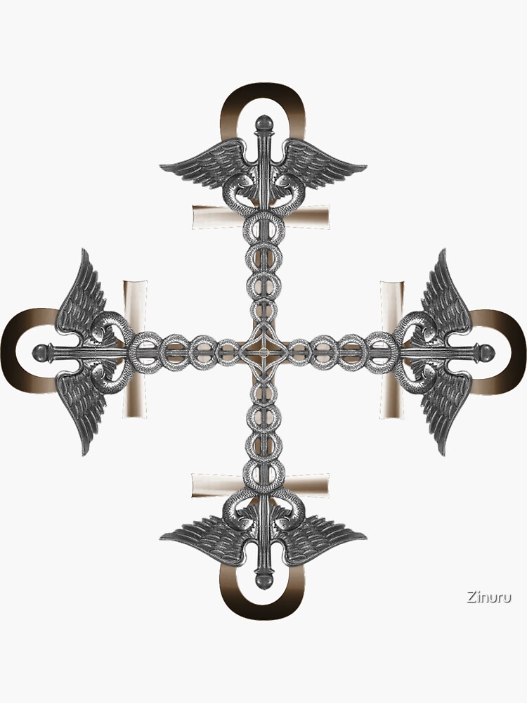 "Thoth's Ankh with Hermes Caduceus " Sticker for Sale by Zinuru | Redbubble