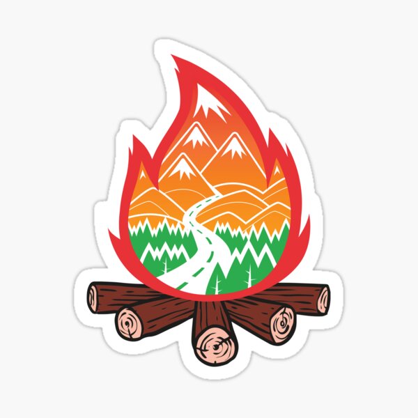 "Fire camp" Sticker by Izod55 | Redbubble