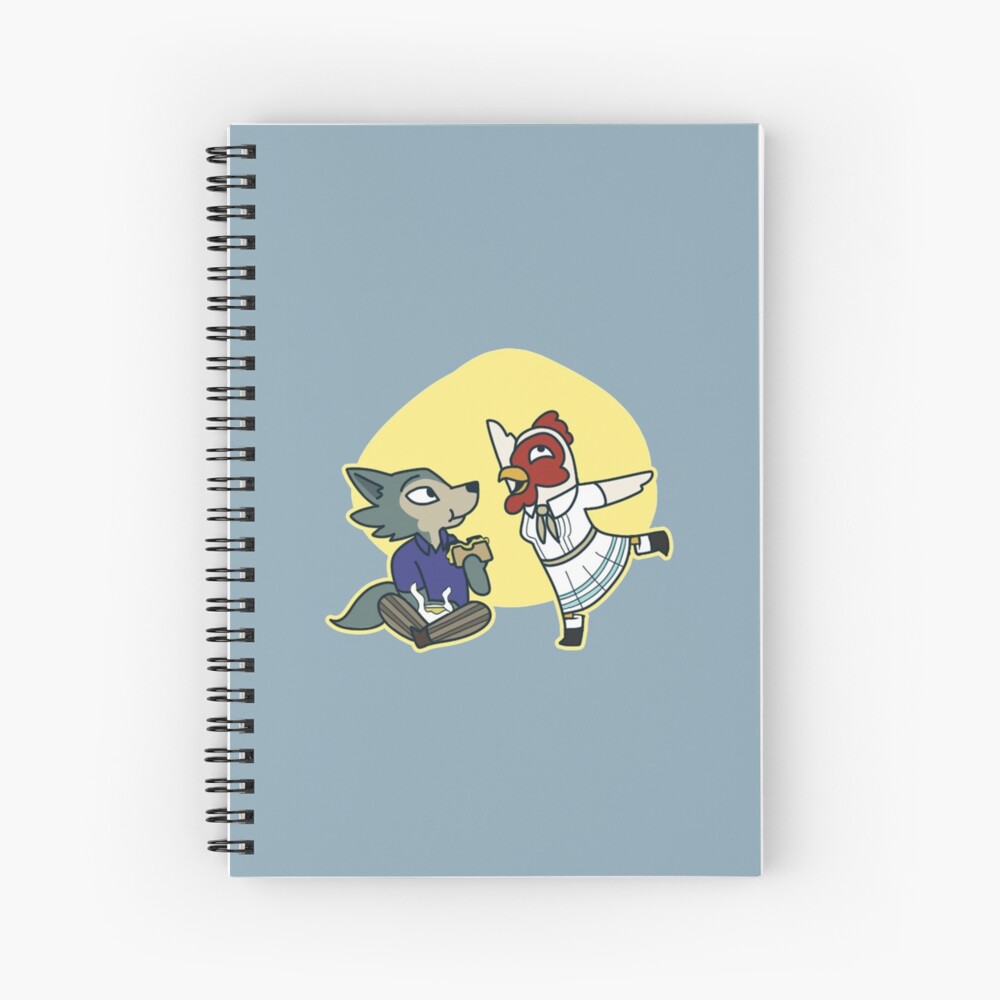 "Beastars Legoshi (with Egg Sandwich) and Legom Chibi" Spiral Notebook ...