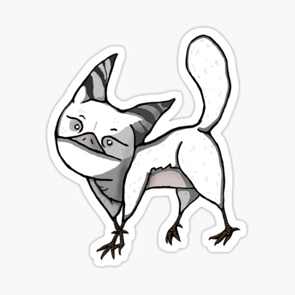 "White Loth Cat" Sticker by maddyspindler | Redbubble