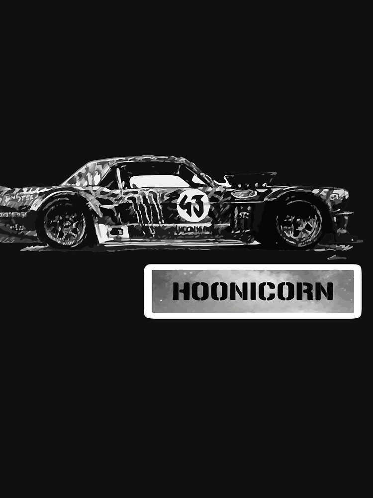 "Hoonicorn drawing black and white best gift for drift passionate" T ...