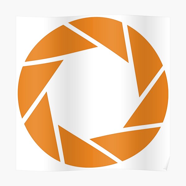 "Aperture Science (Orange)" Poster for Sale by cassiarose | Redbubble