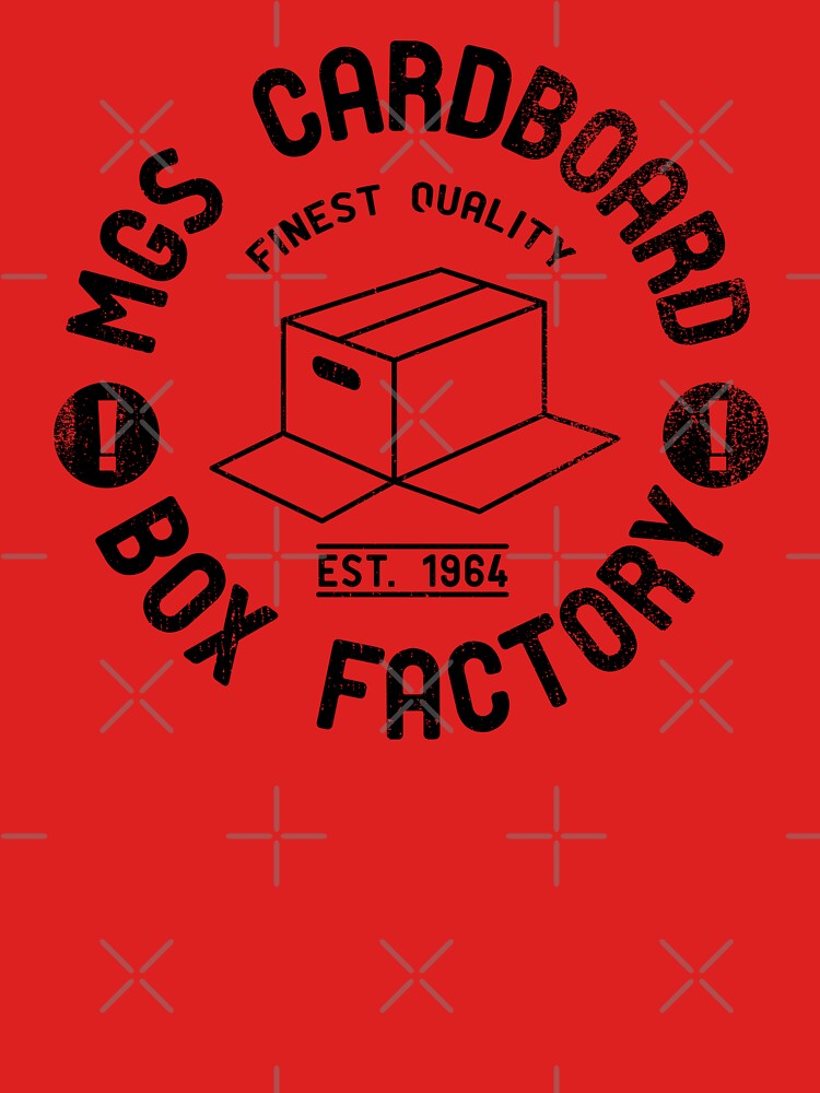 "MGS Cardboard Box Factory" T-shirt for Sale by DeadRight | Redbubble ...