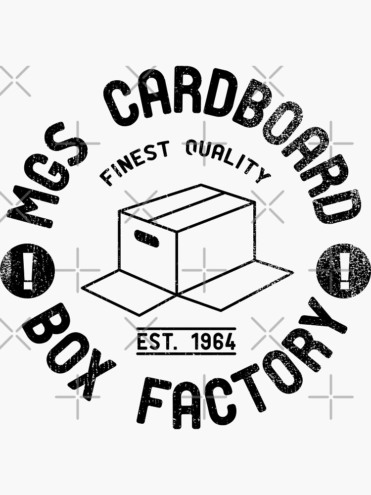 "MGS Cardboard Box Factory" Sticker by DeadRight | Redbubble