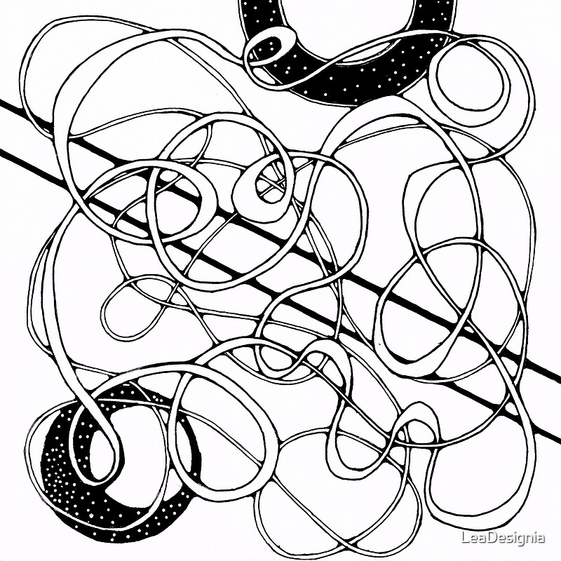 "Squiggly Noodles" by LeaDesignia | Redbubble