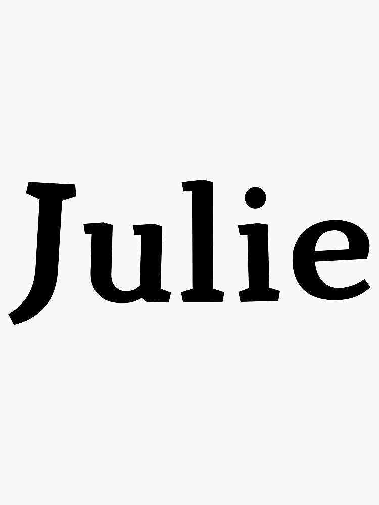 "Julie" Sticker for Sale by Ecobox | Redbubble
