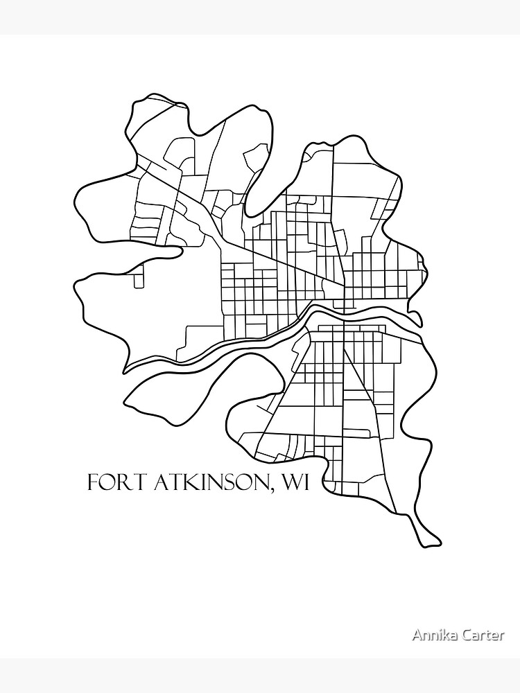 "Fort Atkinson Leaf Map" Poster by 15ani | Redbubble