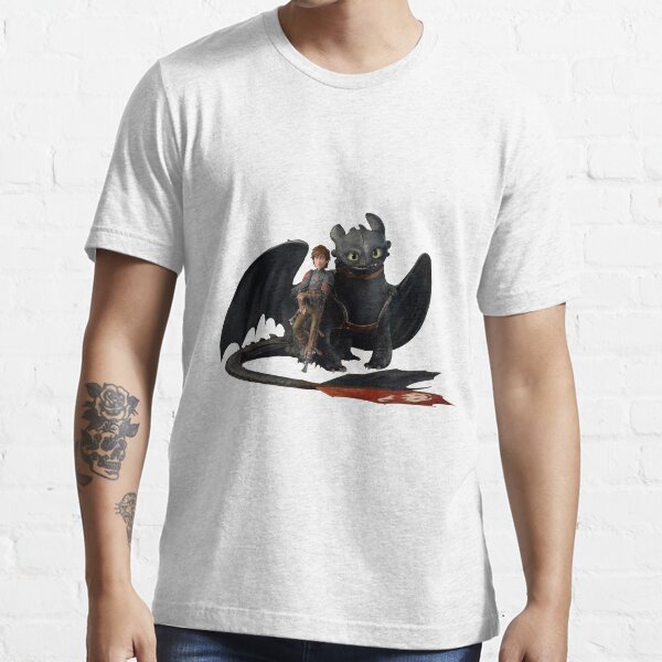 "hiccup & toothless" T-shirt for Sale by Home-of-art | Redbubble ...