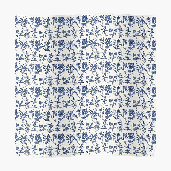 "Blue Herbs" Poster for Sale by katetortland | Redbubble