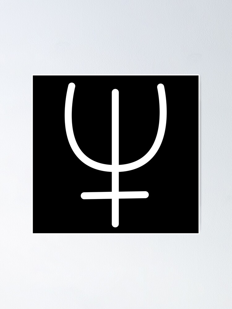 Póster «Símbolo del planeta Neptuno blanco» de EngineerGoC | Redbubble