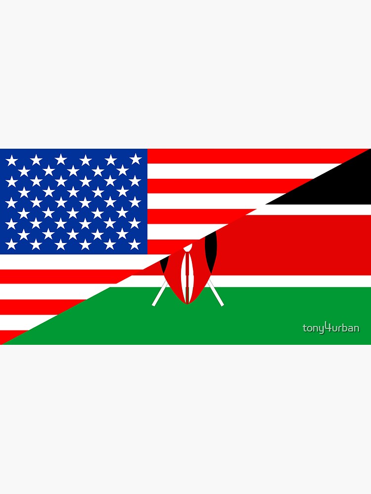 "usa kenya half flag" Sticker for Sale by tony4urban | Redbubble