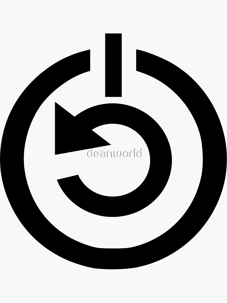 "Reset Button Sticker" Sticker for Sale by deanworld | Redbubble