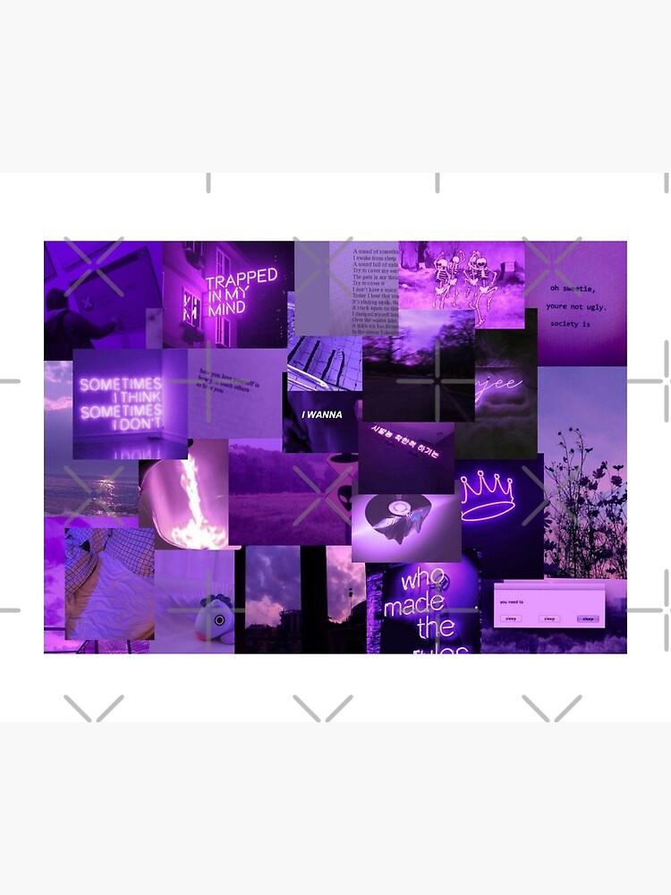 Lámina fotográfica «Collage de neón morado» de Als10806 | Redbubble