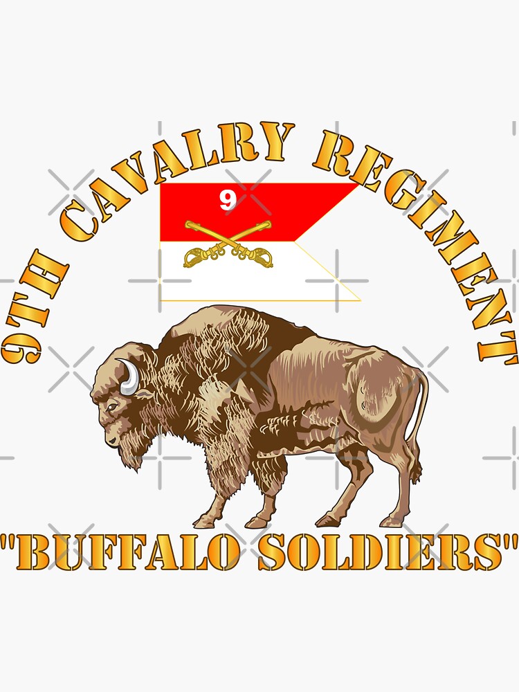 "Army - 9th Cavalry Regiment - Buffalo Soldiers w 9th Cav Guidon ...