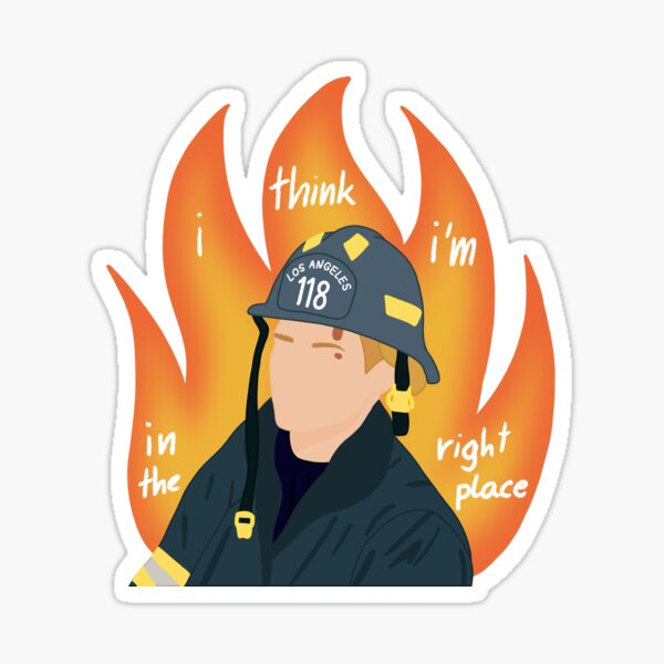 "buck 911" Sticker for Sale by harrynnetflix | Redbubble