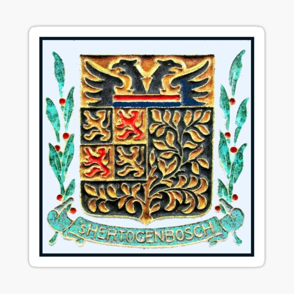 "DUTCH BLUE DELFT: Vintage Coat of Arms Print" Sticker by posterbobs ...