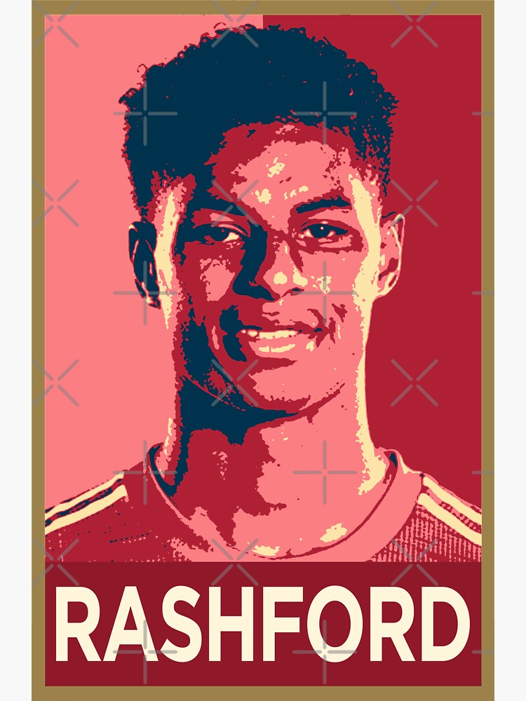 "Marcus Rashford Artwork" Sticker for Sale by oliverkunovski | Redbubble
