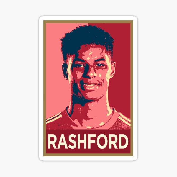 "Marcus Rashford Artwork" Sticker for Sale by oliverkunovski | Redbubble