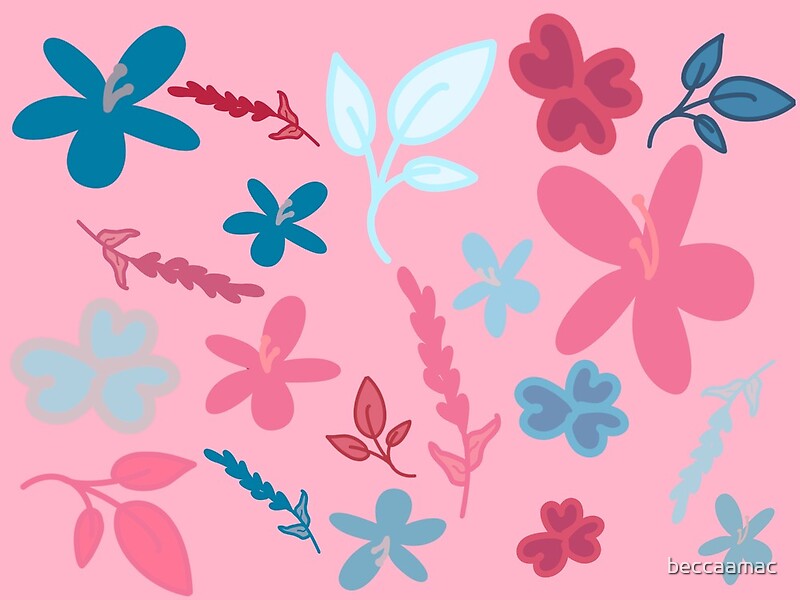 "Transgender Flag Flower Plant Collage (PINK BACKGROUND)" by beccaamac ...