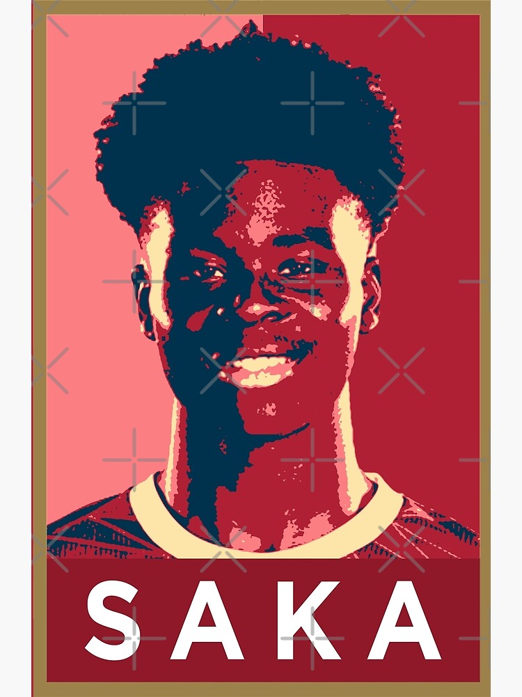 "Bukayo Saka Artwork" Poster for Sale by oliverkunovski | Redbubble