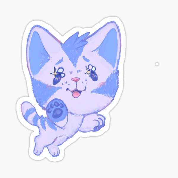 "violet kitten" Sticker for Sale by gummyy | Redbubble
