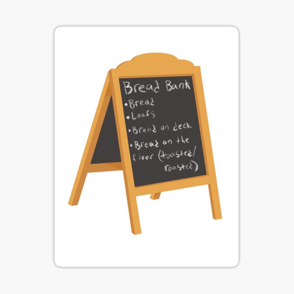 "Bread Bank Menu" Sticker by 13BlueJays | Redbubble