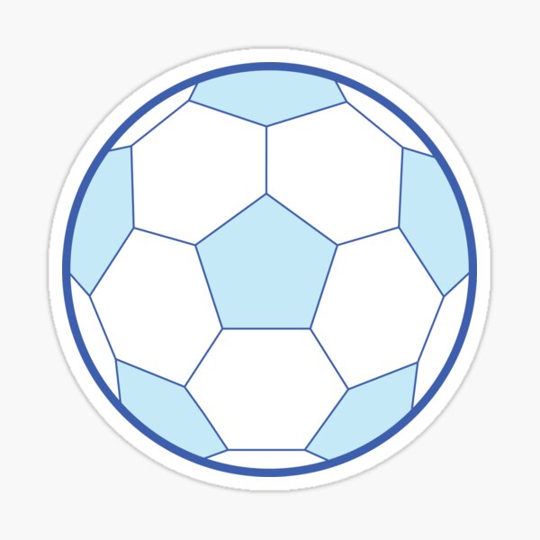 "Light Blue Soccer Ball" Sticker for Sale by feliciasdesigns | Redbubble